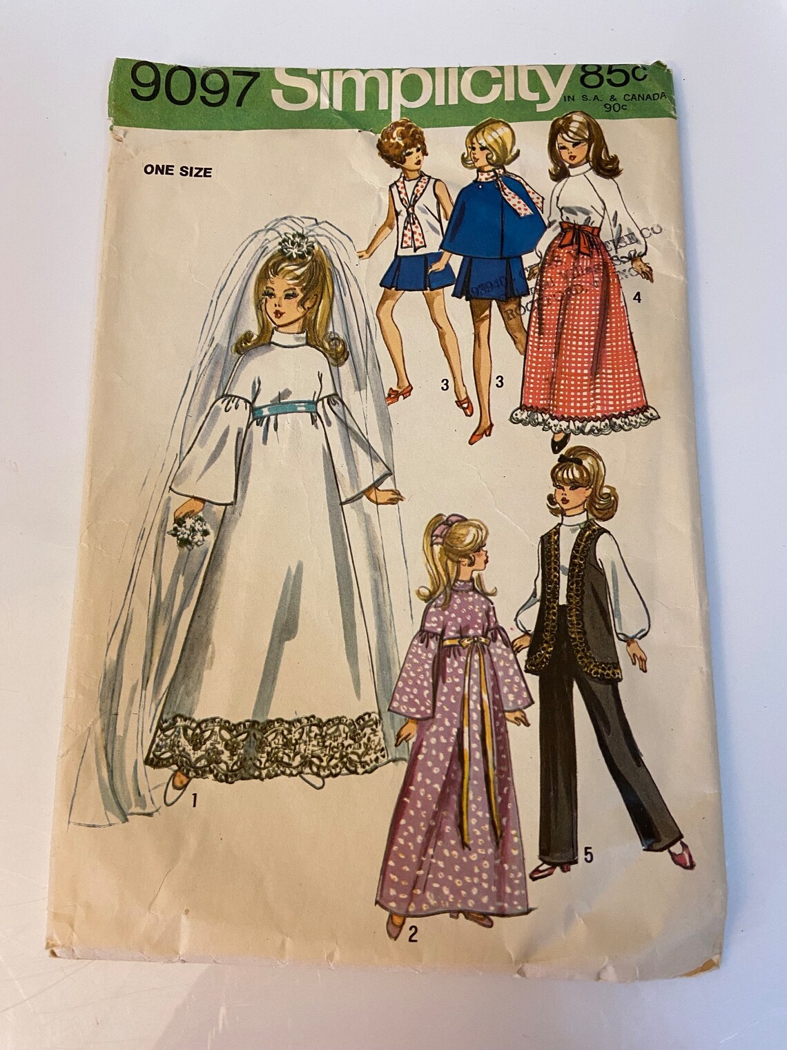 Barbie Wardrobe Sewing Pattern. Simplicity 9097. Used, All Pieces Here ...