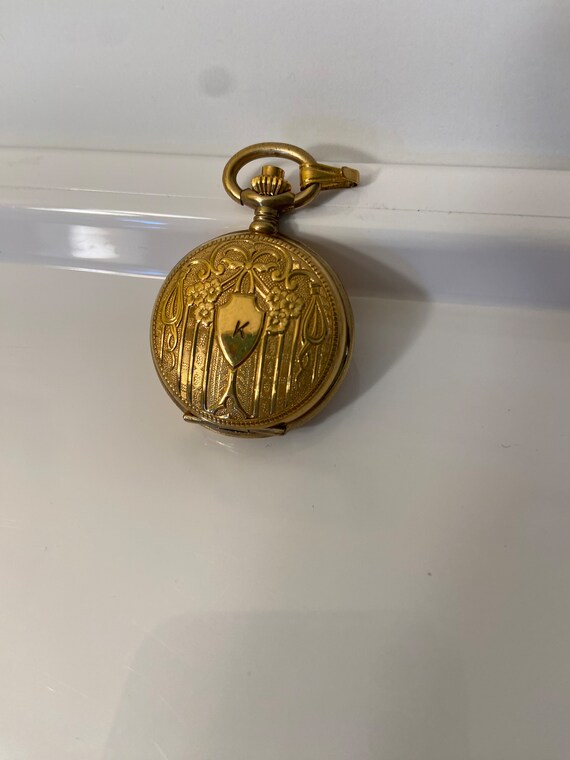 Small Gold Toned COLIBRI mechanical Pocket watch, 27 … - Gem