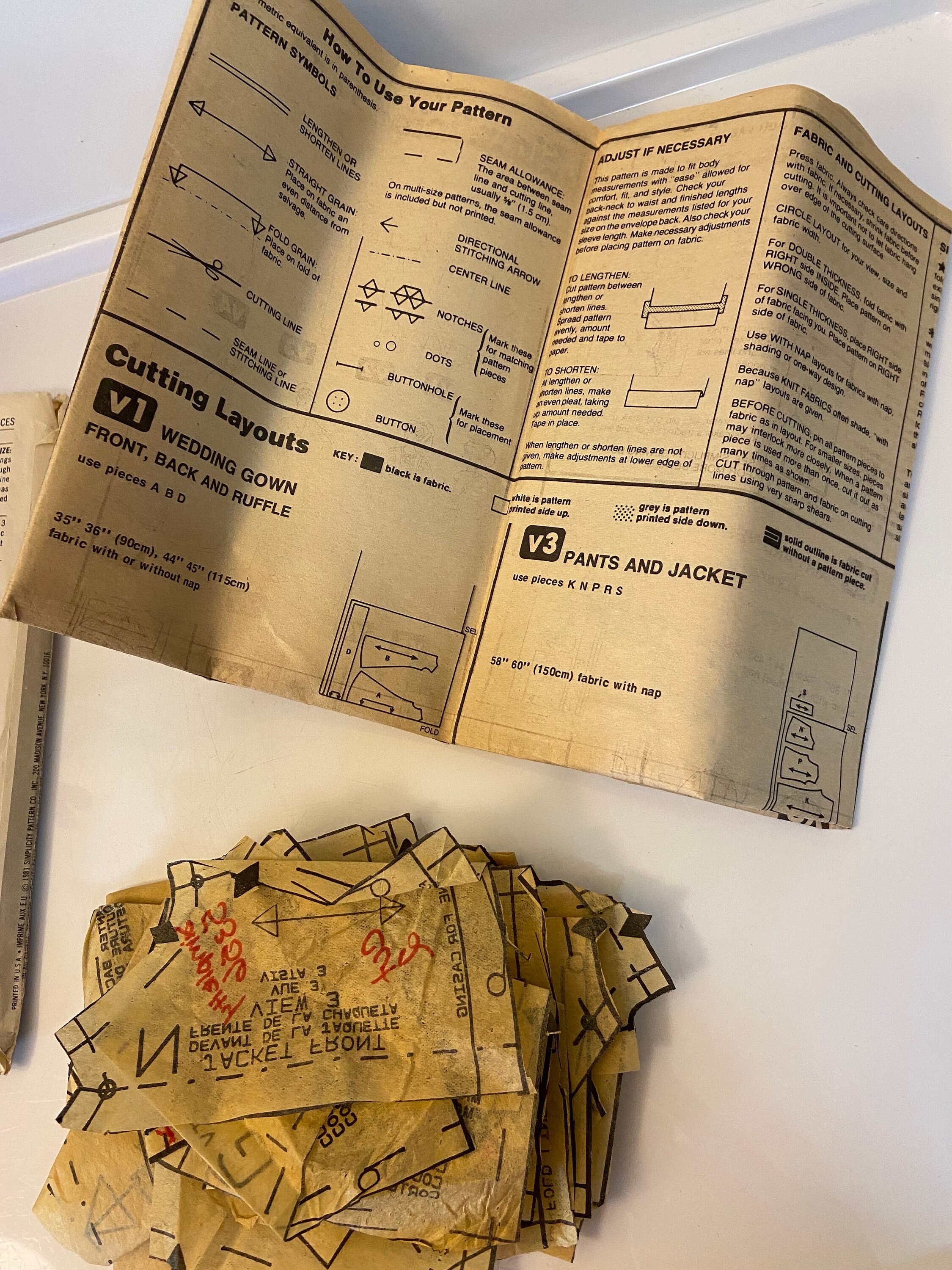 1981 Barbie Clothes Pattern. Simplicity #5356. Used, All Pieces Here ...