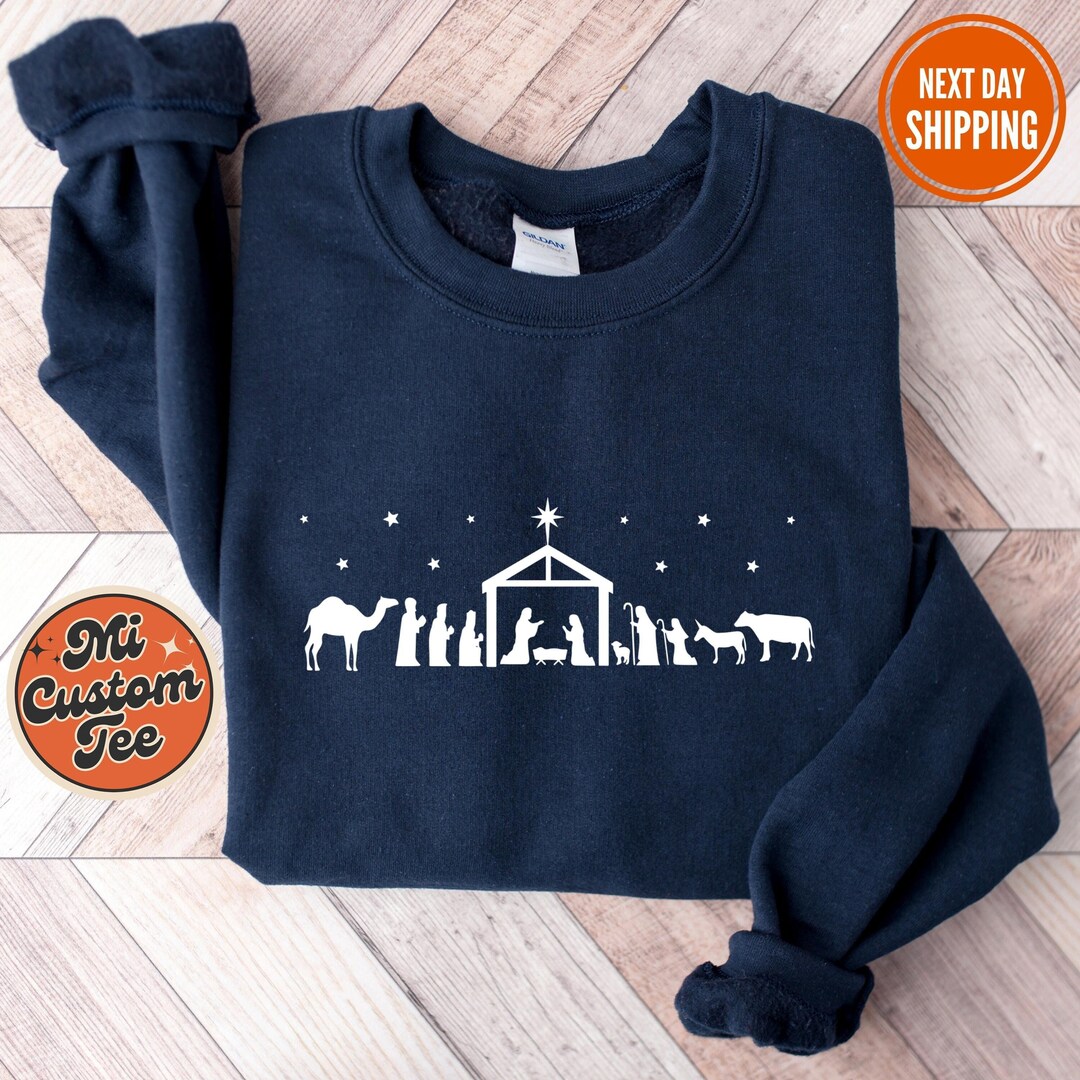 Nativity Scene Sweater, Christian Christmas Sweatshirt, True Story ...