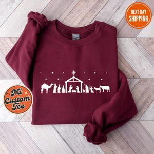 Nativity Scene Sweater, Christian Christmas Sweatshirt, True Story ...