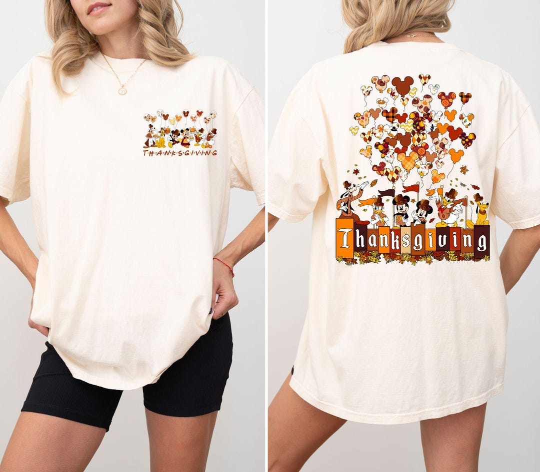 Mickey and Friends Fall Balloon Tea Cup Comfort Colors® Shirt, Disney ...