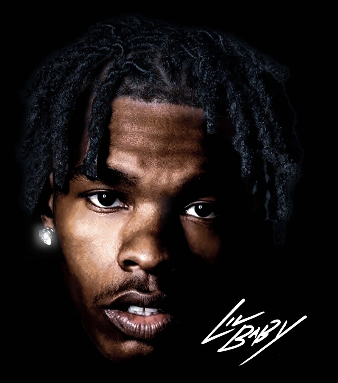 Lil Baby PNG T-SHIRT rap Tee Jumbo Graphic Print Savage Mode rare Hip ...