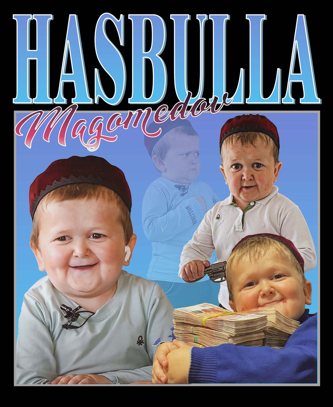 Hasbulla Magomedov Png , Hasbulla Design, Ready to Print, 90s, Rapper ...