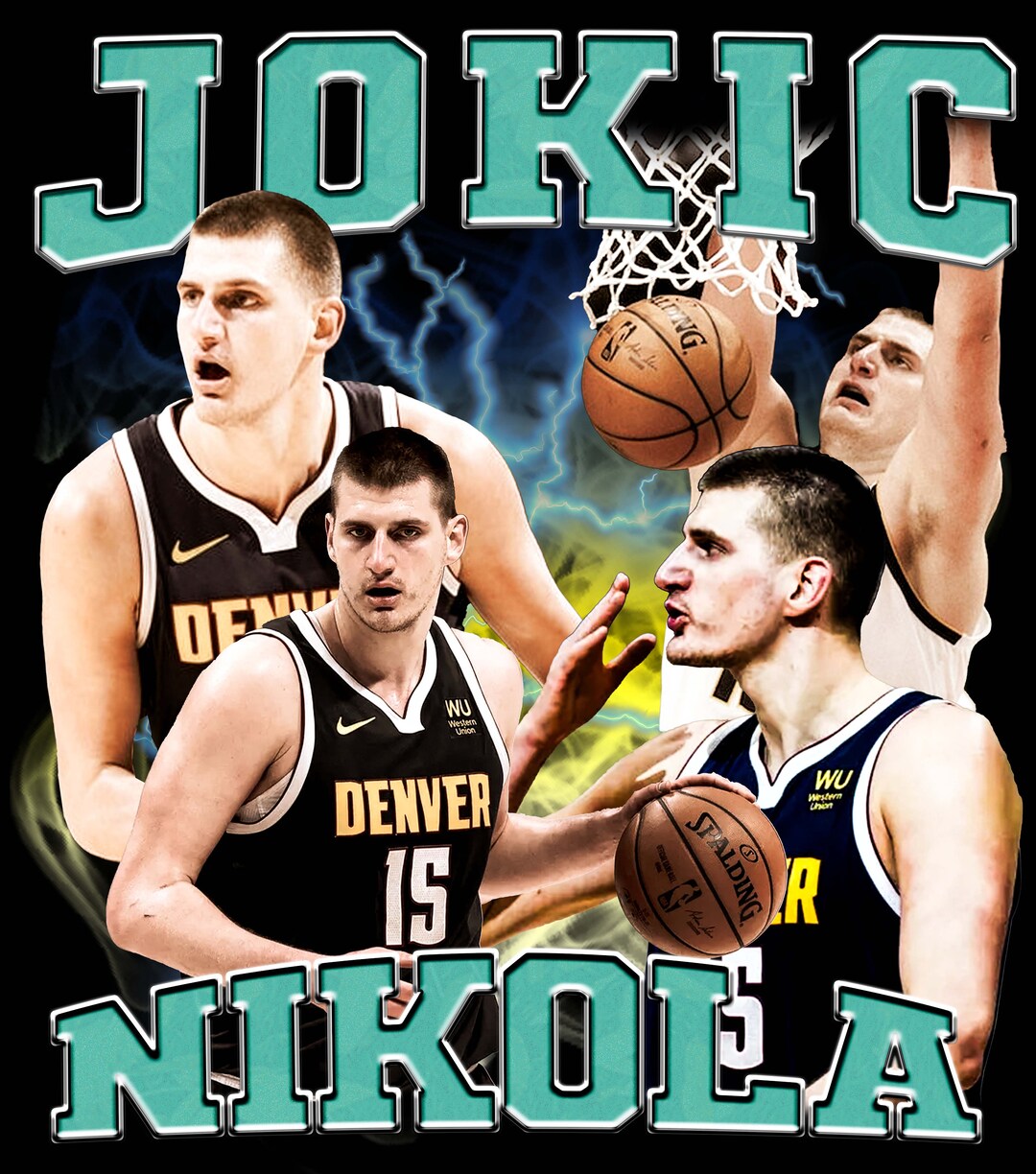 Jokic Nikola PNG Tshirt Basketball Player MVP Merchandise Bootleg ...