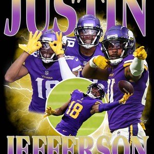 Justin Jefferson T Shirt Design PNG Instant Download - Etsy