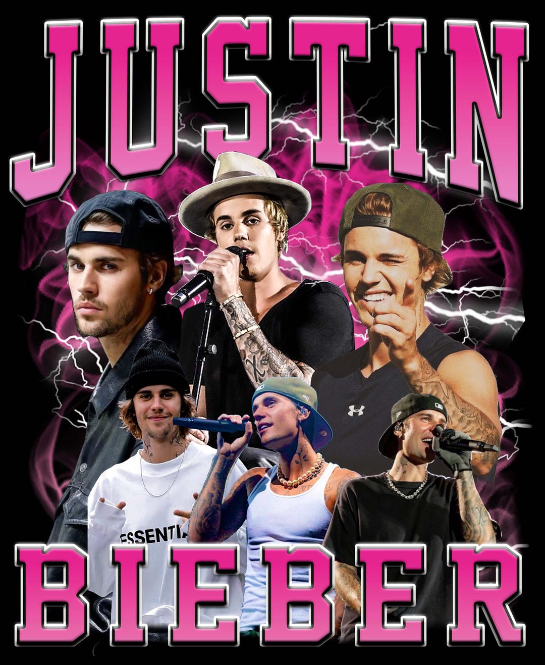 Justin Bieber T Shirt Design PNG Instant Download - Etsy