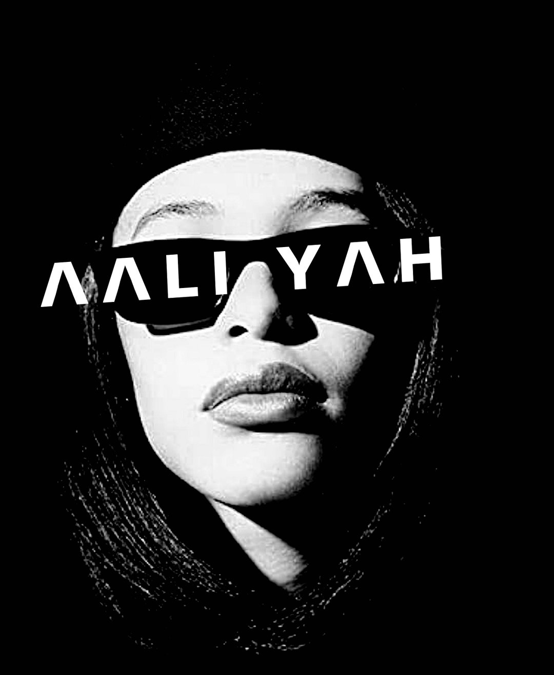 Aaliyah Minimal Black T Shirt Design PNG Instant Download - Etsy