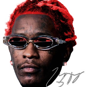 YOUNG THUG PNG | Rap Tee Concert Merch Kanye Thugger Slime Season ...