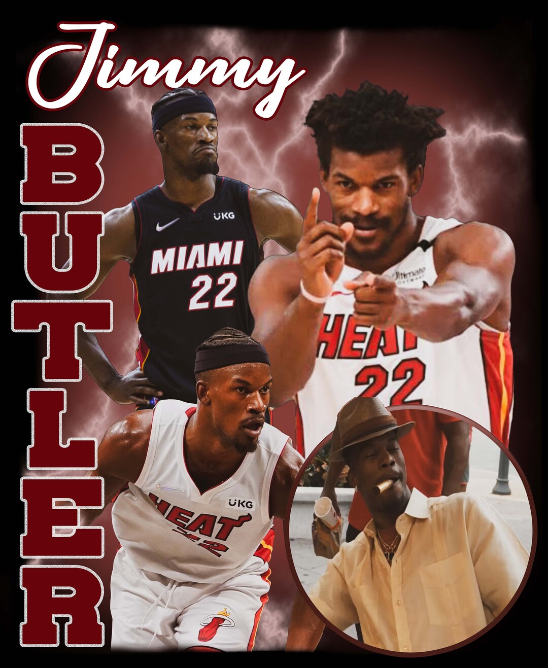 Jimmy Butler PNG Shirt, Basketball Shirt, Classic 90s Graphic Tee ...