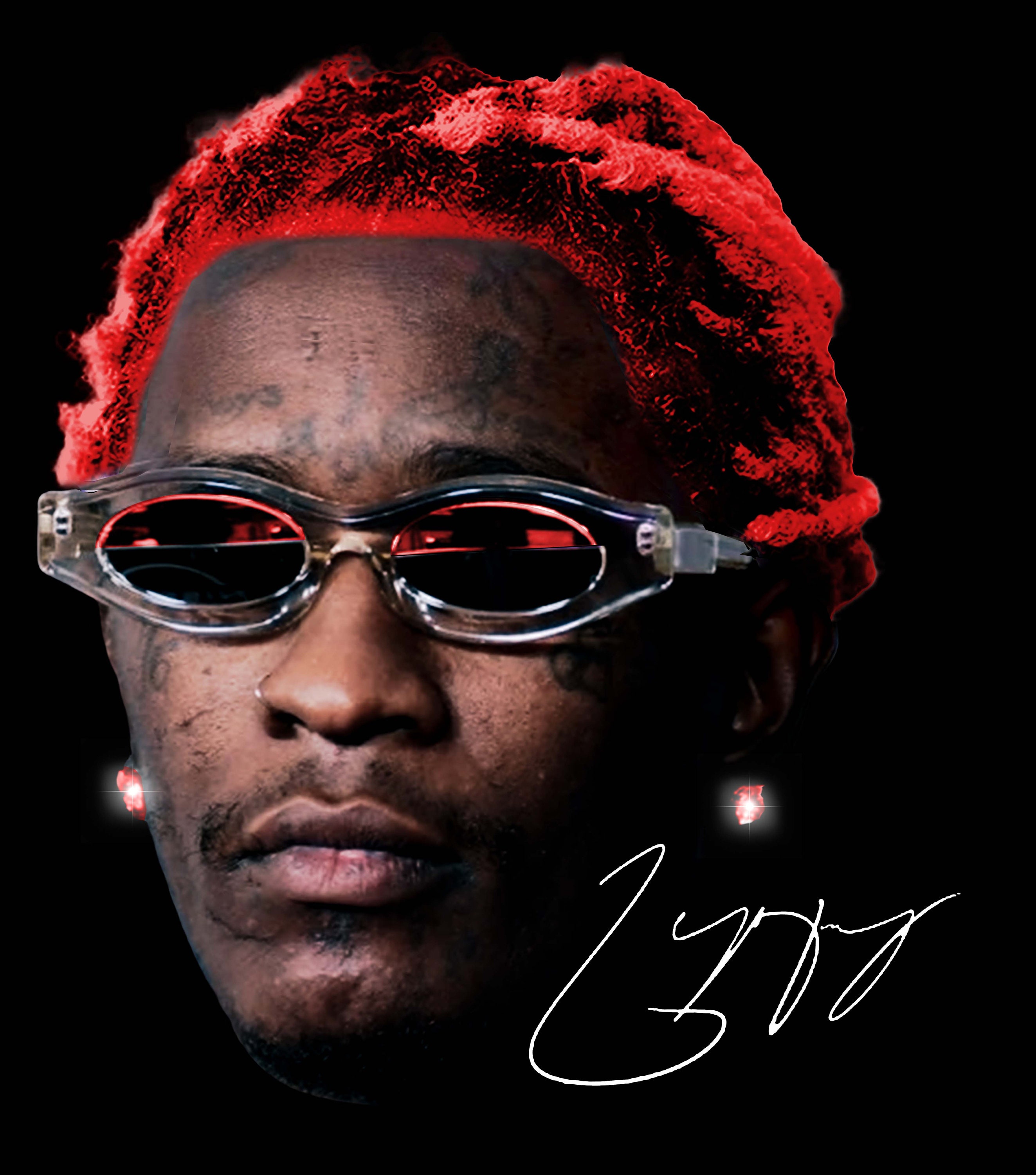 YOUNG THUG PNG | Rap Tee Concert Merch Kanye Thugger Slime Season ...