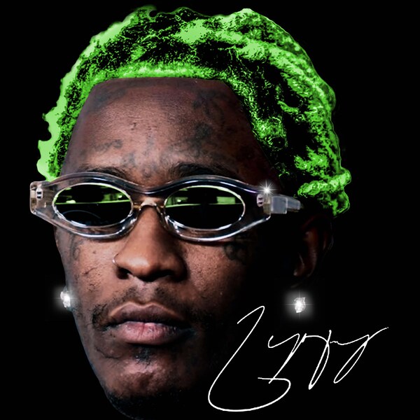 Young Thug Face Graphic Tee - Etsy