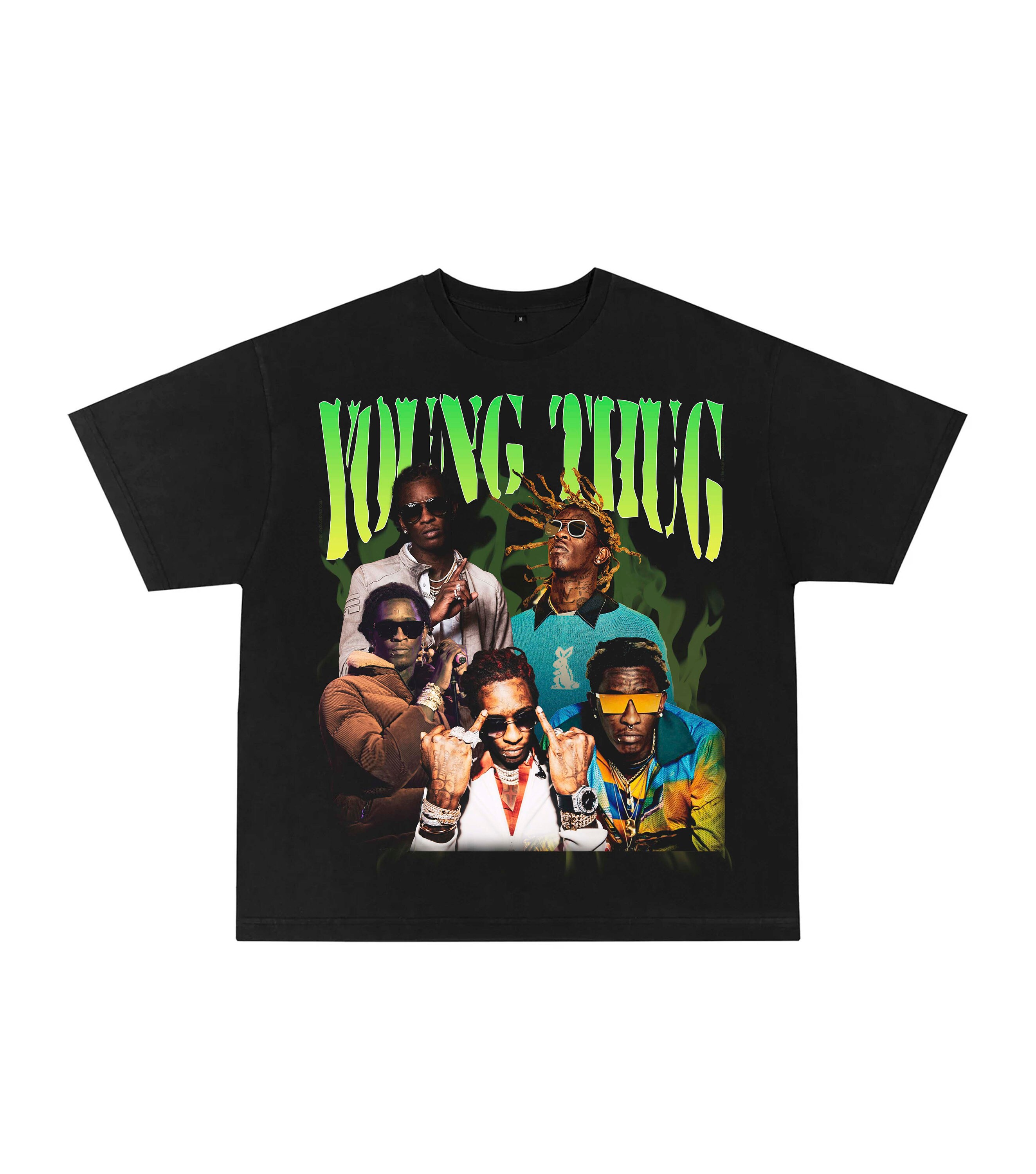 YOUNG THUG PNG Rap Tee Concert Merch Kanye Thugger Slime Season Green ...