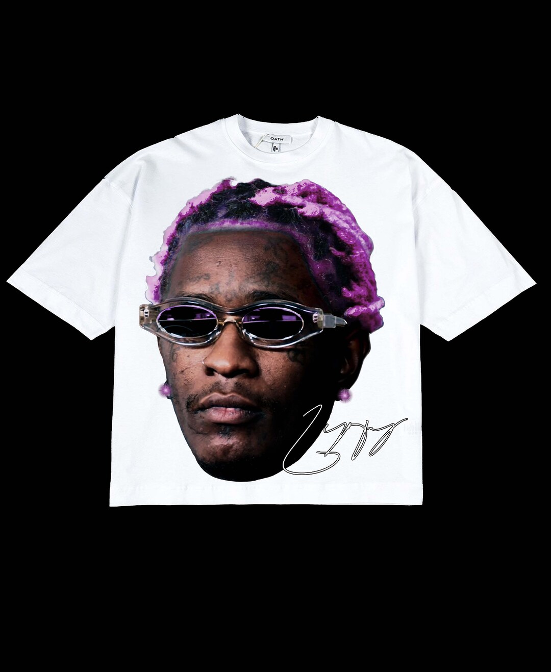 YOUNG THUG PNG Rap Tee Concert Merch Kanye Thugger Slime Season Green ...