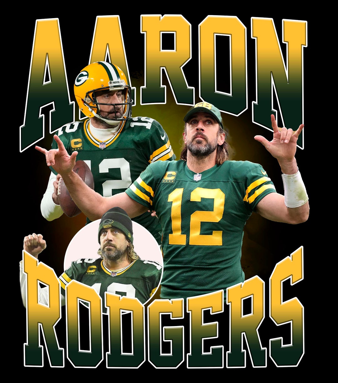 Aaron Rodgers T Shirt Design PNG Instant Download - Etsy