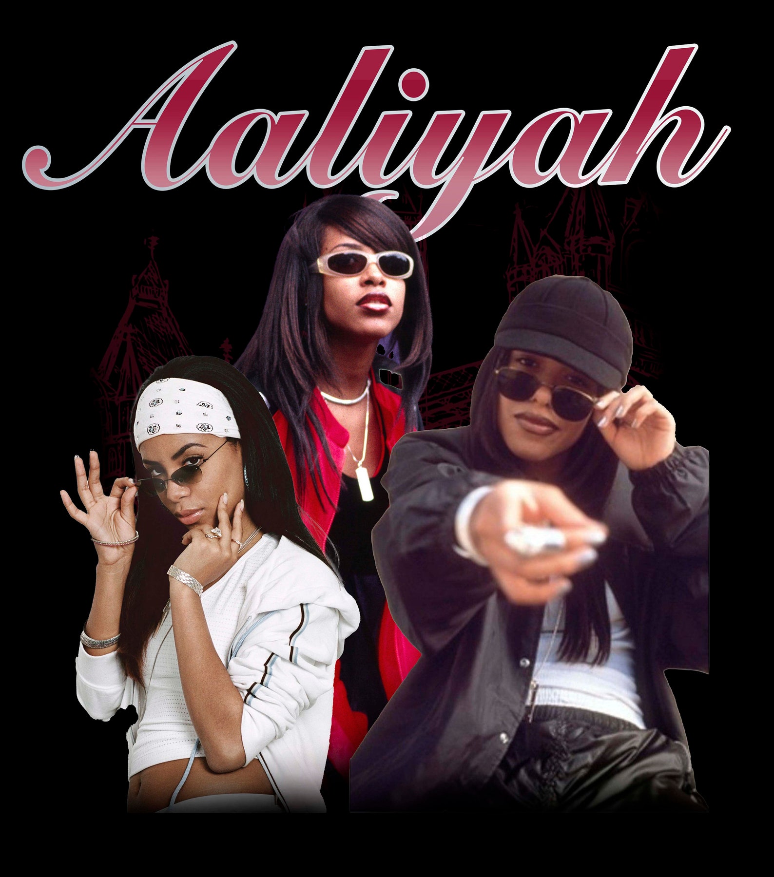 Aaliyah T Shirt Design PNG Instant Download - Etsy