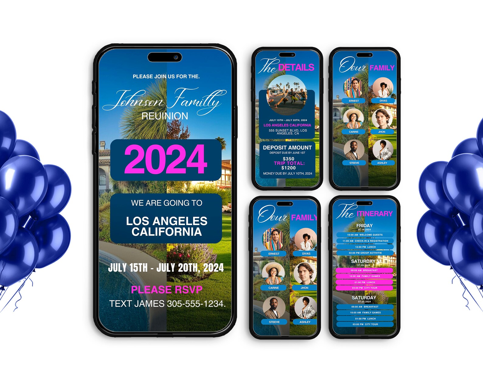 Digital Family Reunion Itinerary, Family Tree, High School Class ...
