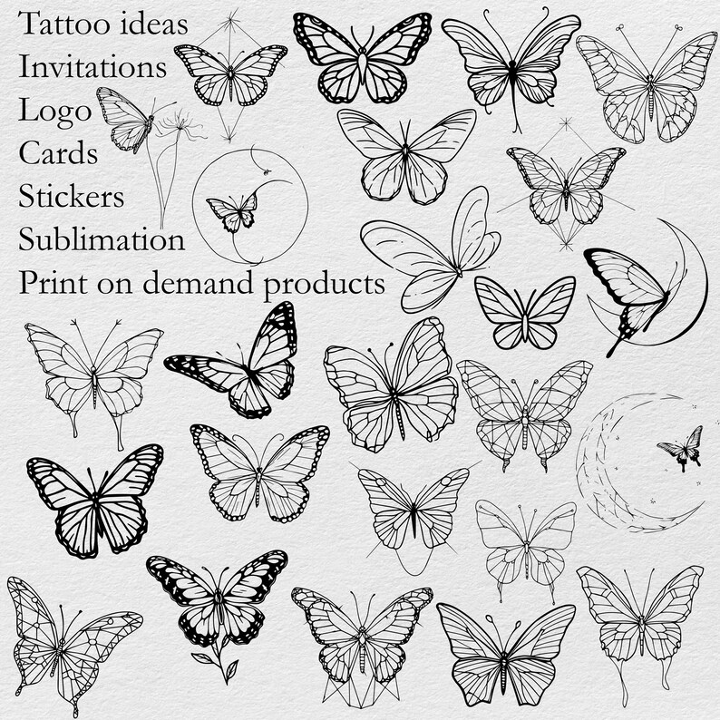 100 Butterfly Designs Svg Bundle, Butterfly Clipart, Butterflies ...