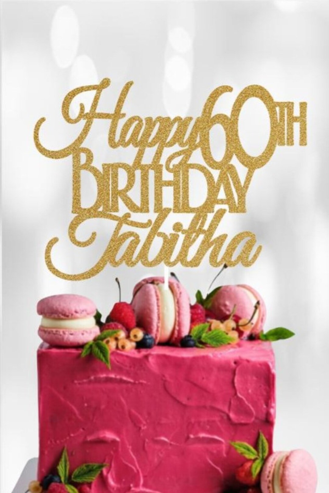 60th Birthday Cake Topper, 60 Cake Topper, 60 Birthday Topper, 60th ...