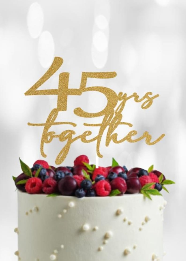 25 Years Together, 25th Anniversary Cake Topper, 25th Wedding ...