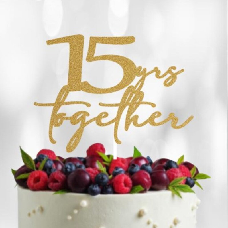 15 Cake Topper - Etsy