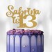 13th Birthday Cake Topper, Custom 13th Birthday Cake Topper, 13 Cake ...