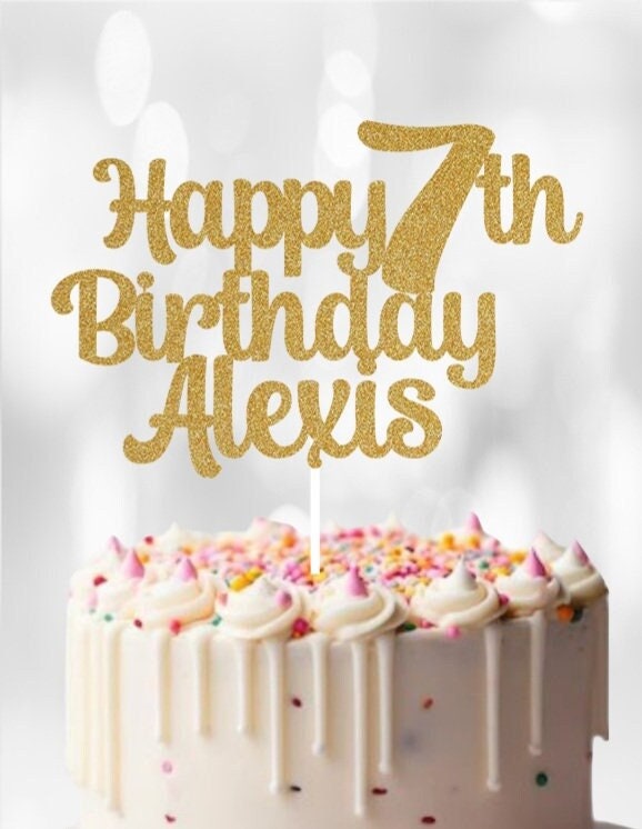 7th Birthday Cake Topper, 7 Cake Topper, 7th Birthday Topper, 7th ...