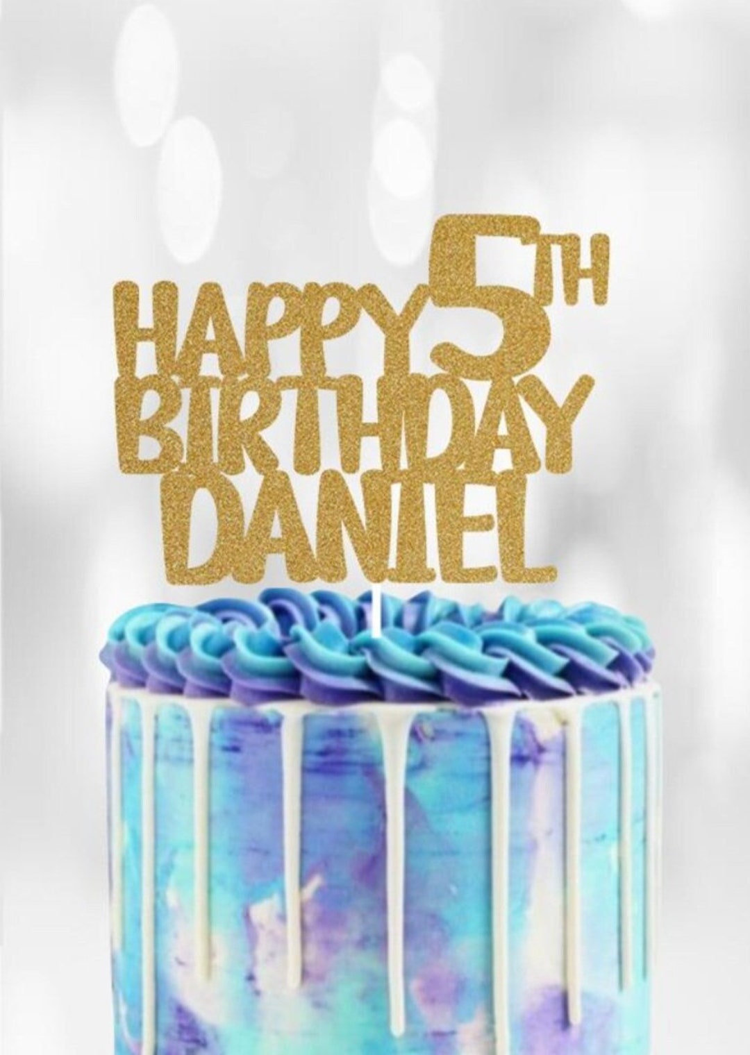 5th Birthday Cake Topper, 5 Cake Topper, 5th Birthday Topper, 5th ...