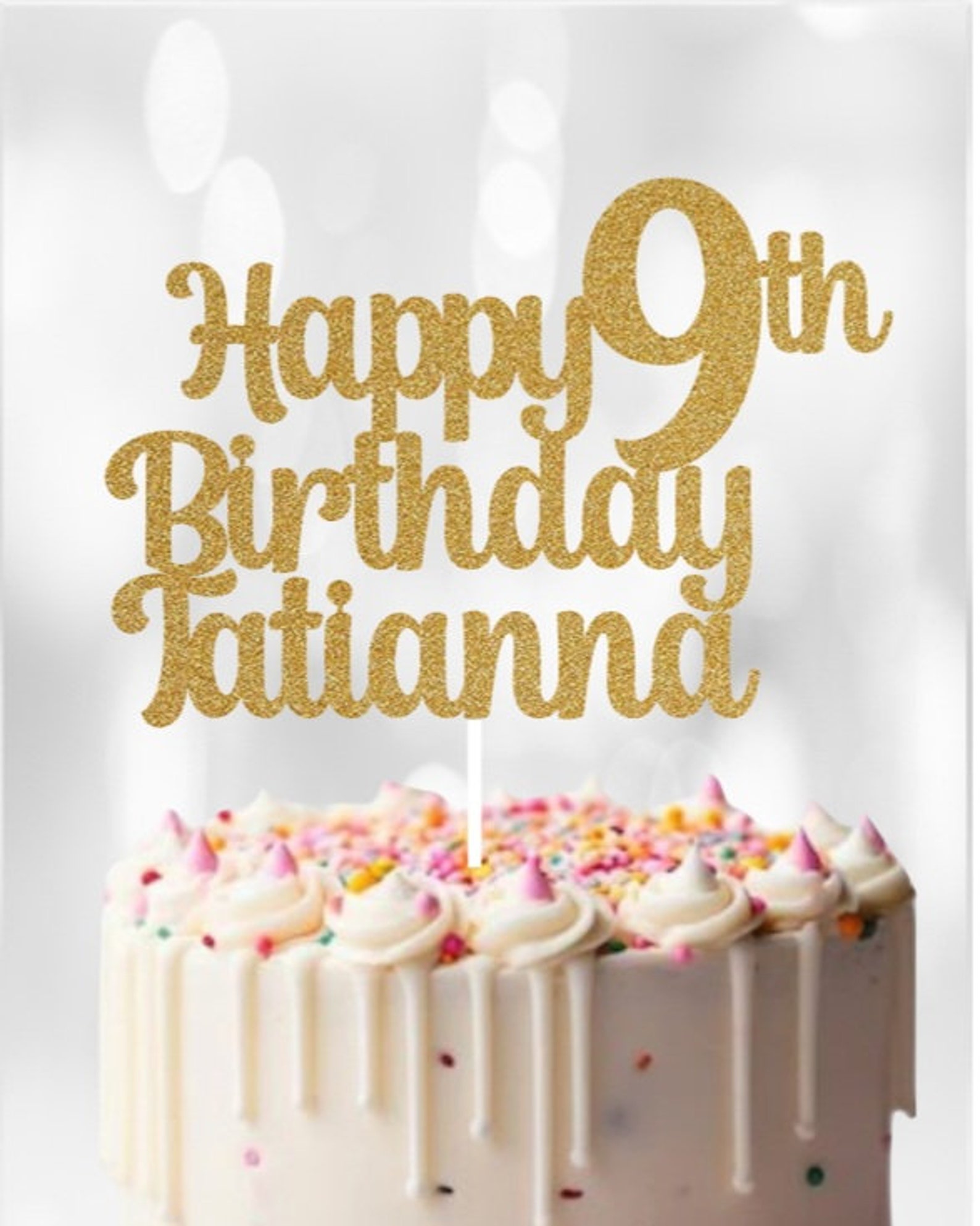 9th Birthday Cake Topper, 9 Cake Topper, 9th Birthday Topper, 9th ...
