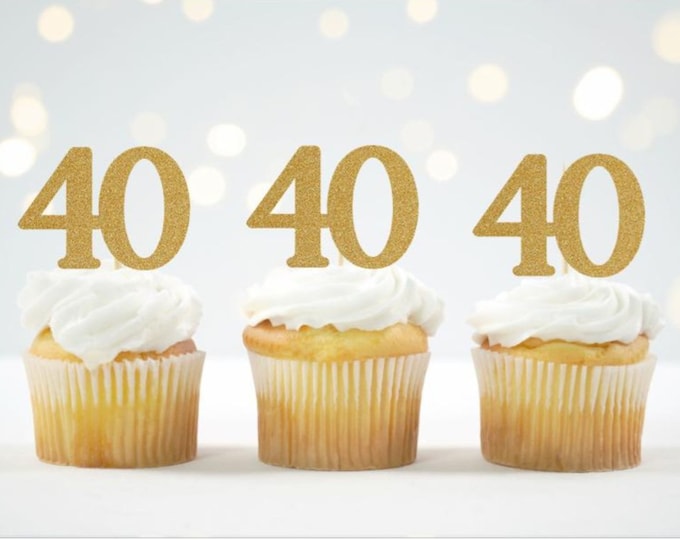 Number 40 Die Cuts, 25 Pieces, Number 40 Cut Outs, Number Die Cuts ...