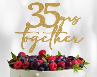 15 Years Together, 15th Anniversary Cake Topper, 15th Wedding ...