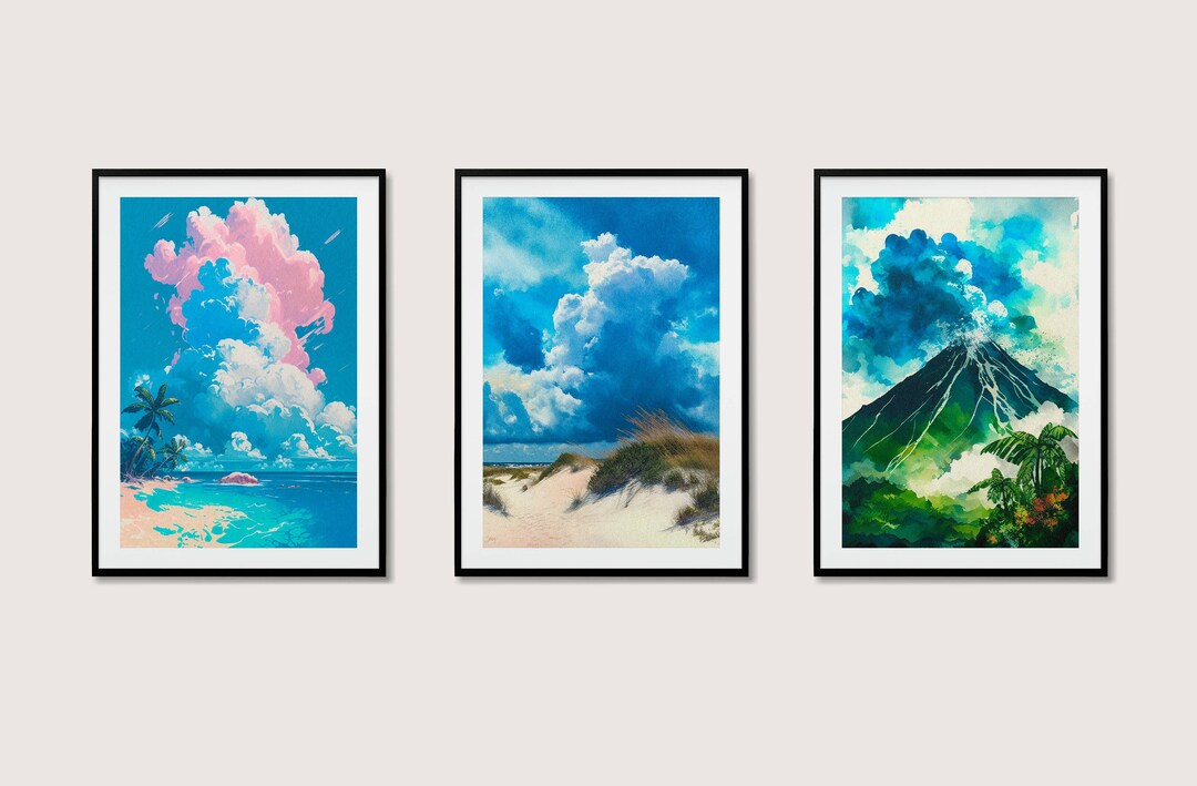 Set of 3 High Quality Printable Nature Images, Beautiful Mountain and ...
