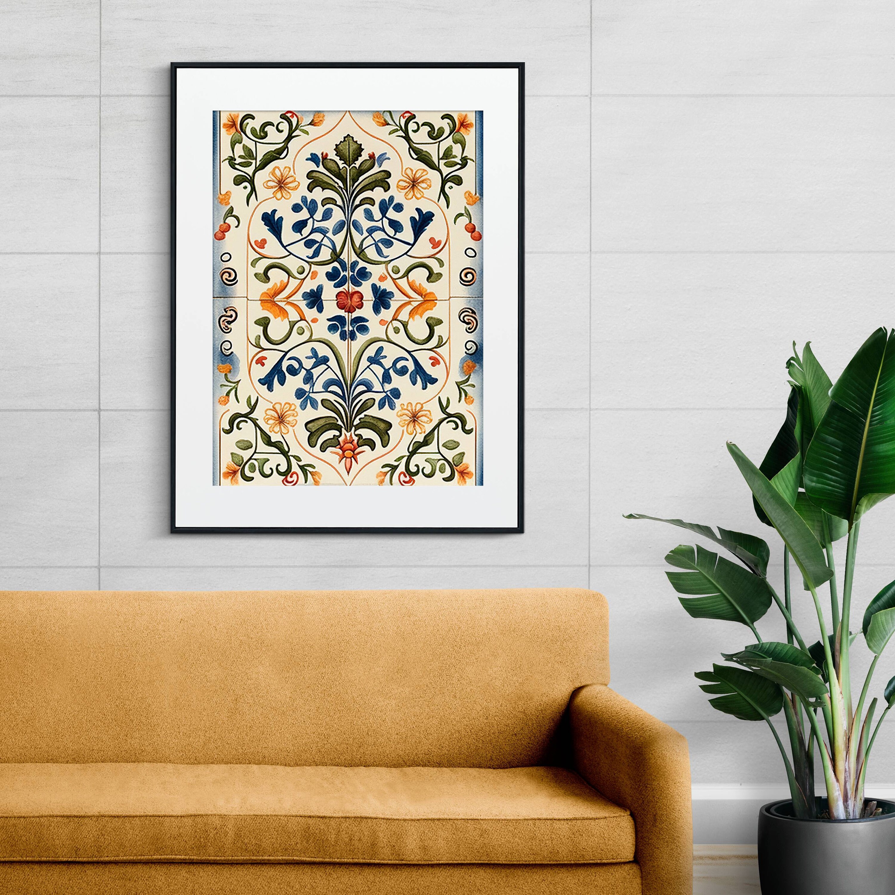 Italian Tile Patern, Printable Wall Art Decor, Set of 4 Pictures ...