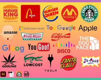 Parody Logos Collection #3 (20 Files - Ai, Eps, Svg, ) Instant Digital ...