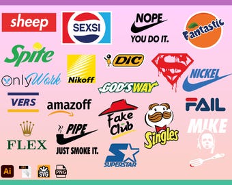 Parody Logos Collection #2 (20 Files - Ai, Eps, Svg ) Instant Digital ...