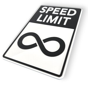 Infinite Speed Limit Sign for Home or Office, Speed Limit Sign for ...
