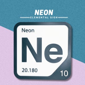 3D Printed Neon Periodic Table Tile, Educational Wall Art for Science ...