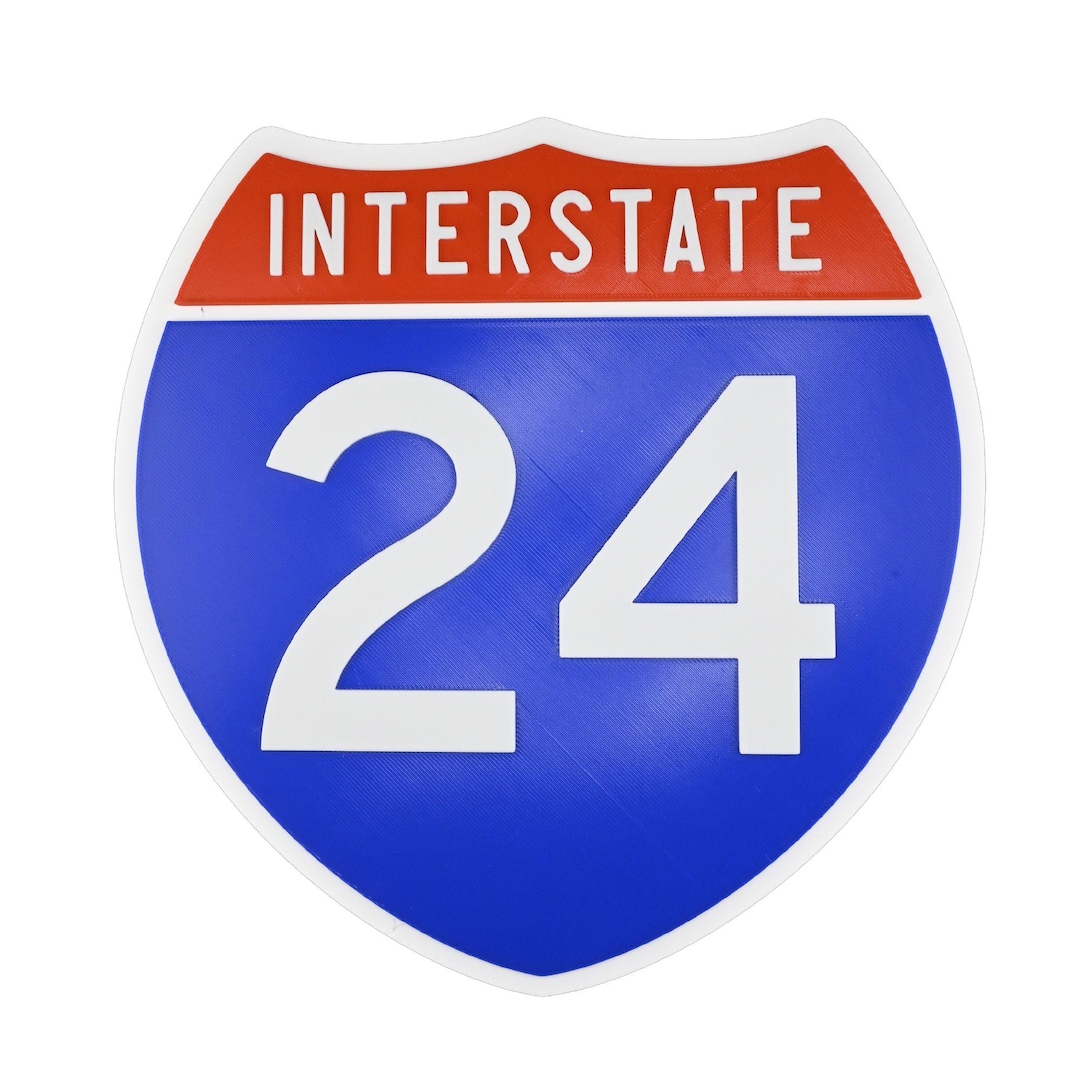 Interstate 24 - Road Sign Replica - Etsy