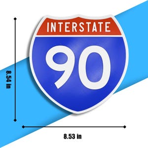 Interstate 90 - Road Sign Replica - Etsy