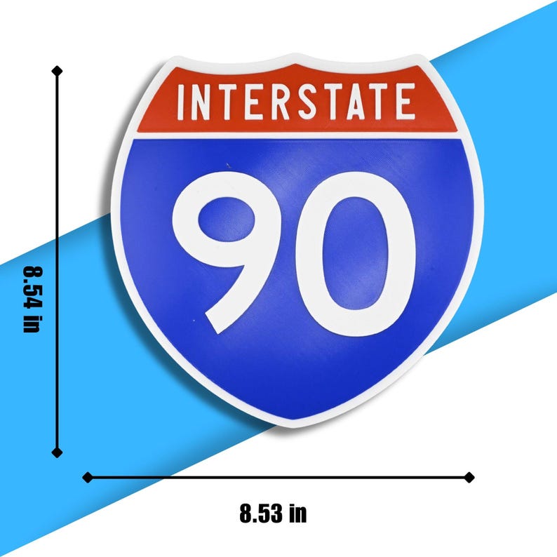Interstate 90 Road Sign Replica - Etsy