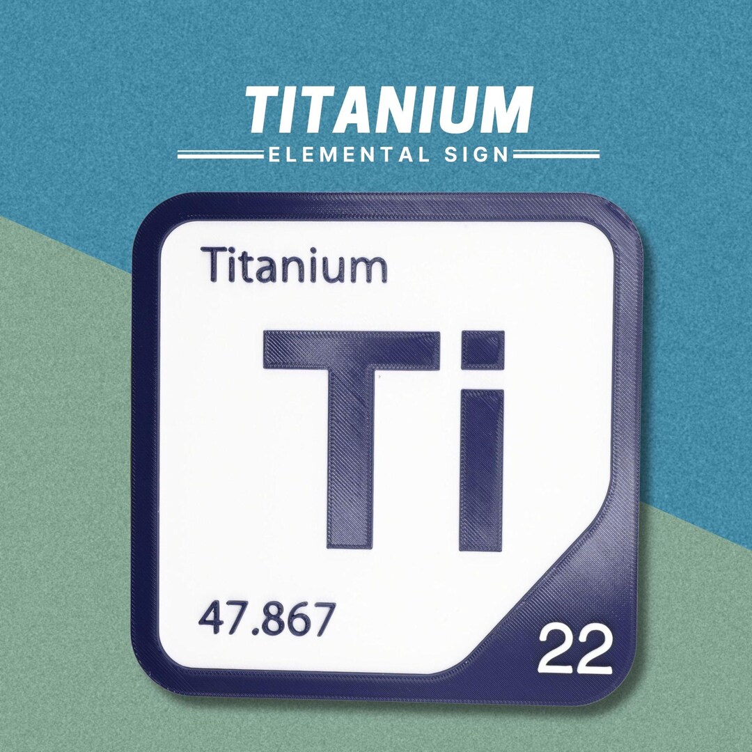 3D Printed Titanium Periodic Table Tile, Educational Wall Art for ...