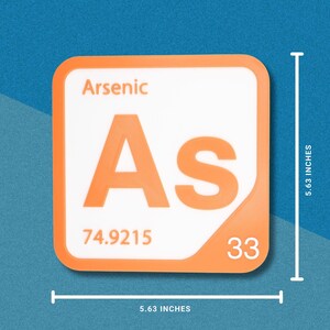 3D Printed Arsenic Periodic Table Tile, Educational Wall Art for ...