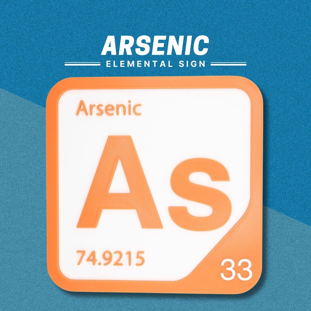 3D Printed Arsenic Periodic Table Tile, Educational Wall Art for ...