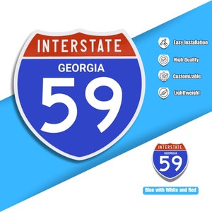Interstate 59 - Road Sign Replica - Etsy