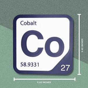 3D Printed Periodic Table Word Signs - 'CONE' (cobalt + Neon) - 5.63 in ...