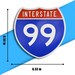 Interstate 99 - Road Sign Replica - Etsy