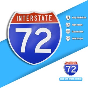Interstate 72 - Road Sign Replica - Etsy