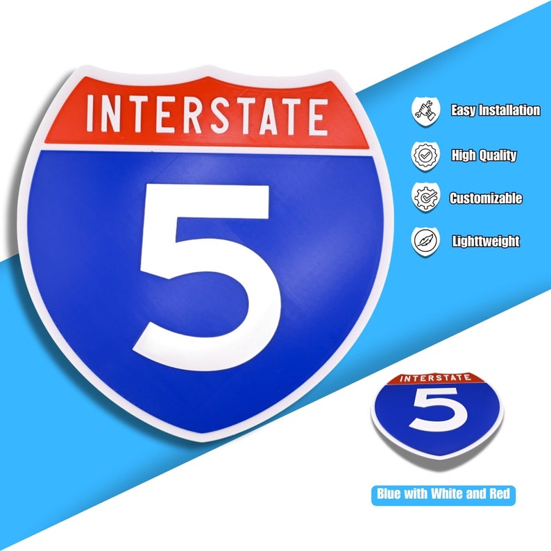 Interstate 5 - Road Sign Replica - Etsy