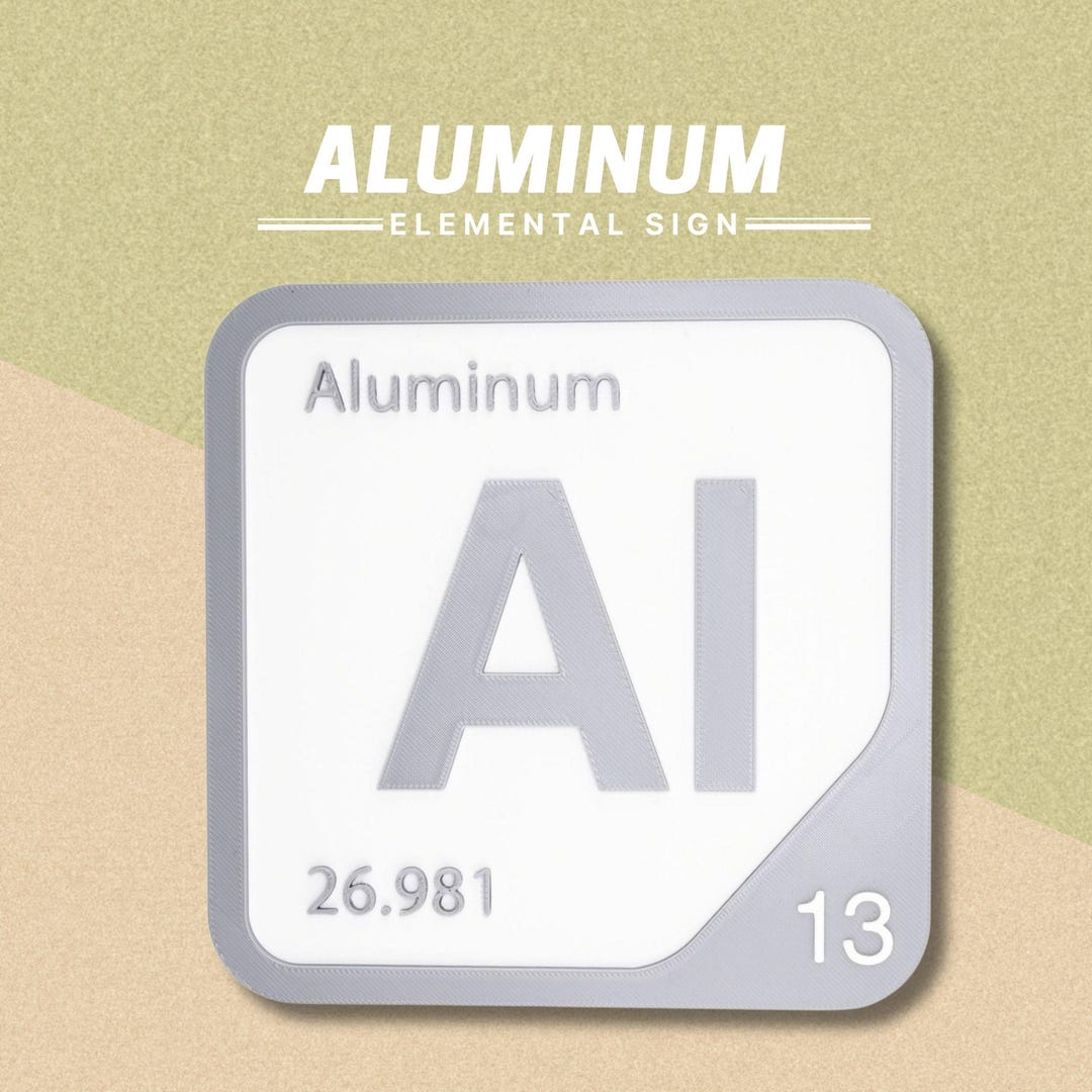 3D Printed Aluminum Periodic Table Tile, Educational Wall Art for ...