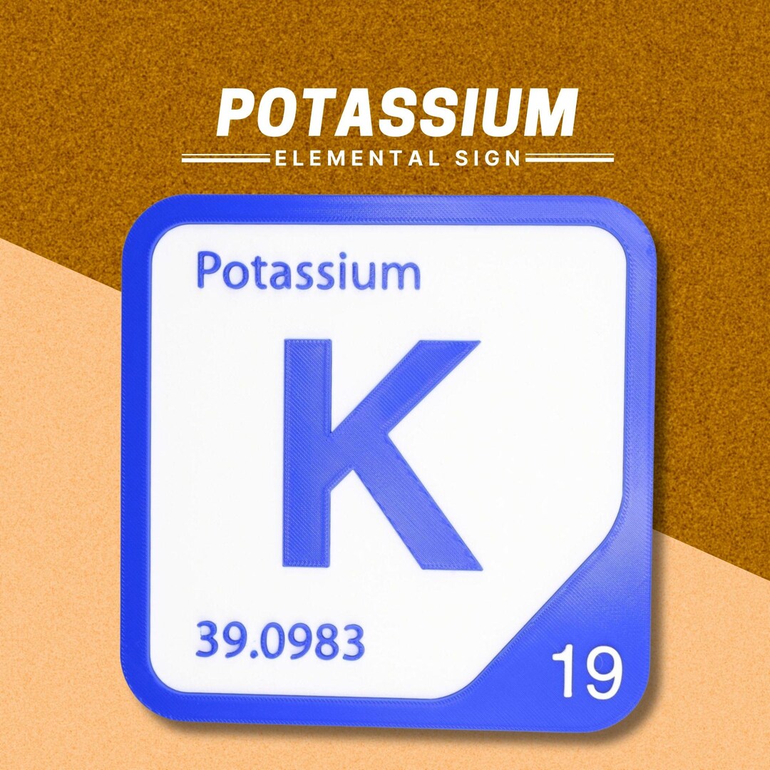3D Printed Potassium Periodic Table Tile, Educational Wall Art for ...